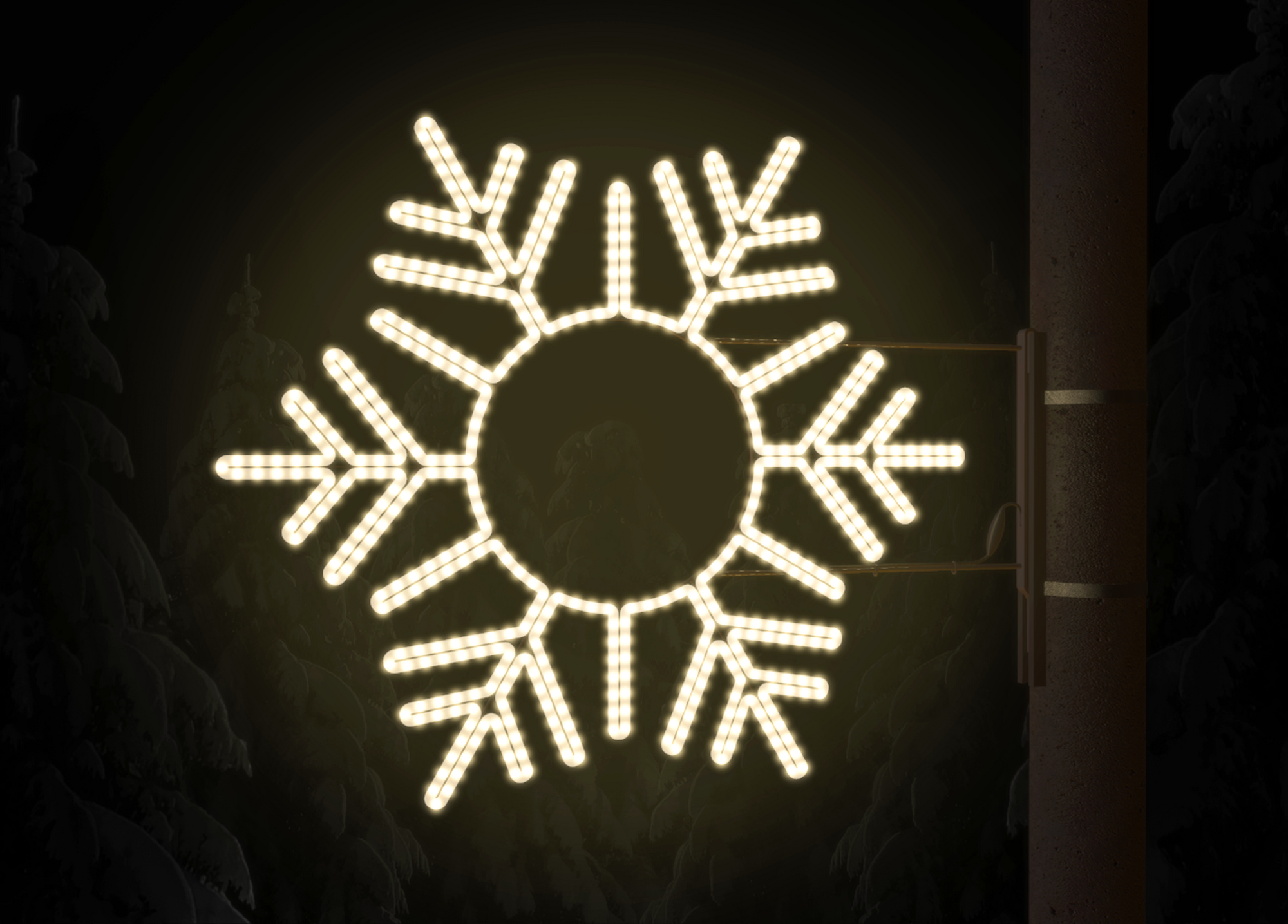 Snow Flurry Pole Display