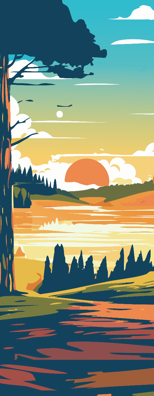 Forest Sunset Banner