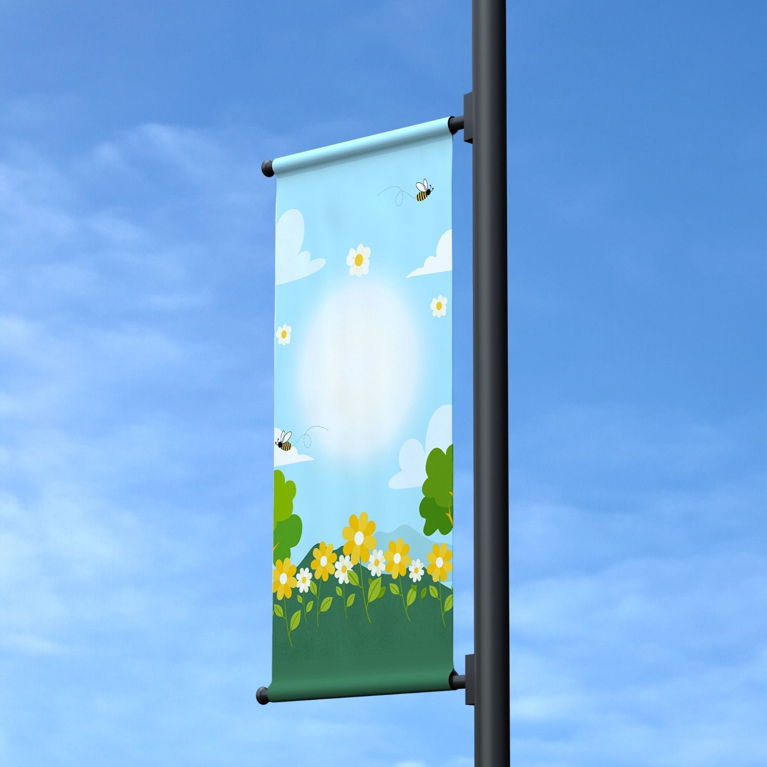Bees & Flowers Banner | Bright Spring & Summer Flags