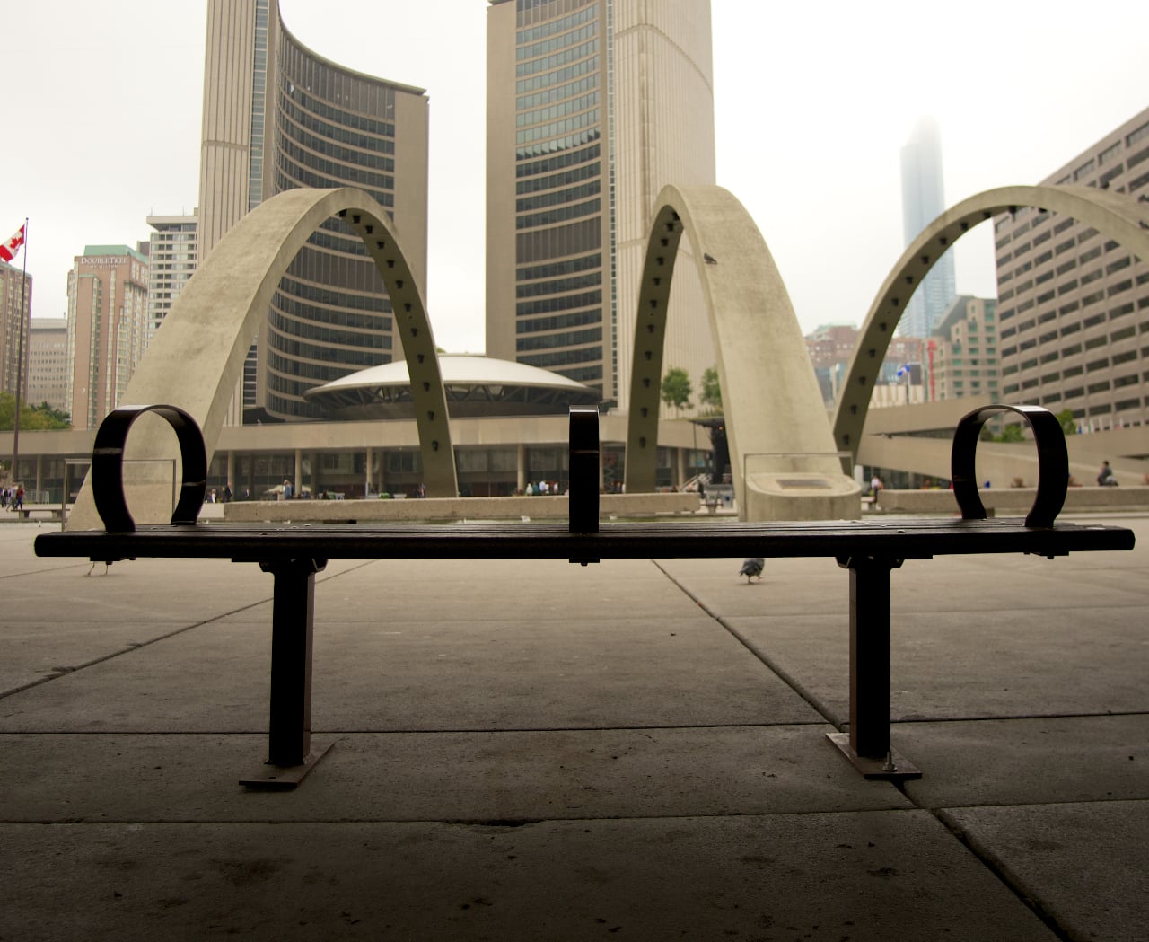 Contour Bench - Accessible Design with In-Ground Mount Option