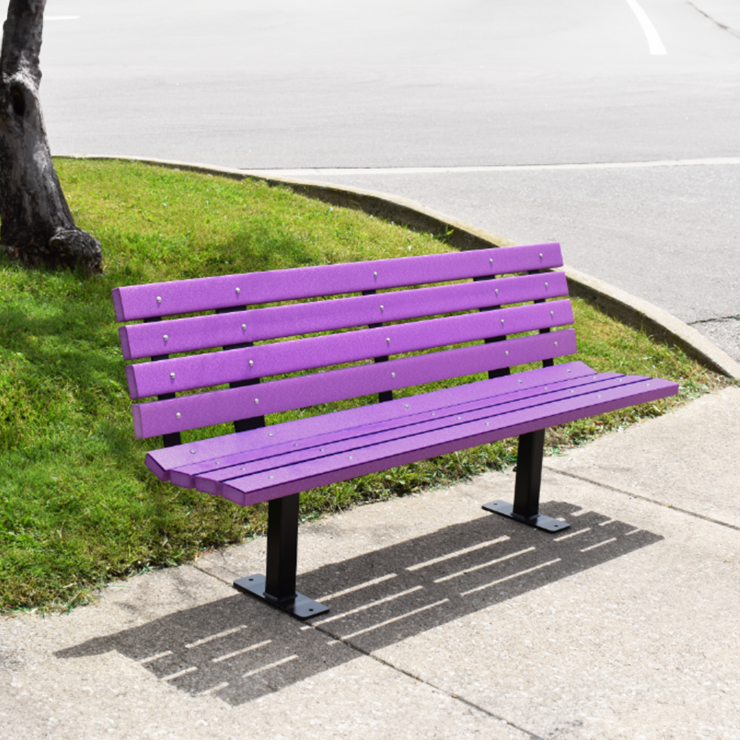 Contour Bench - Accessible Design with In-Ground Mount Option