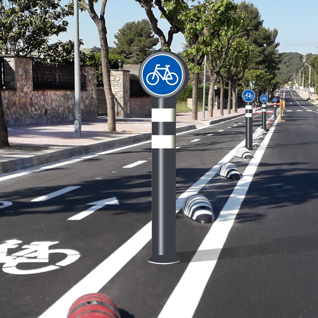 Cyclesafe Bollard - Clear & Durable Bike Lane Delineation