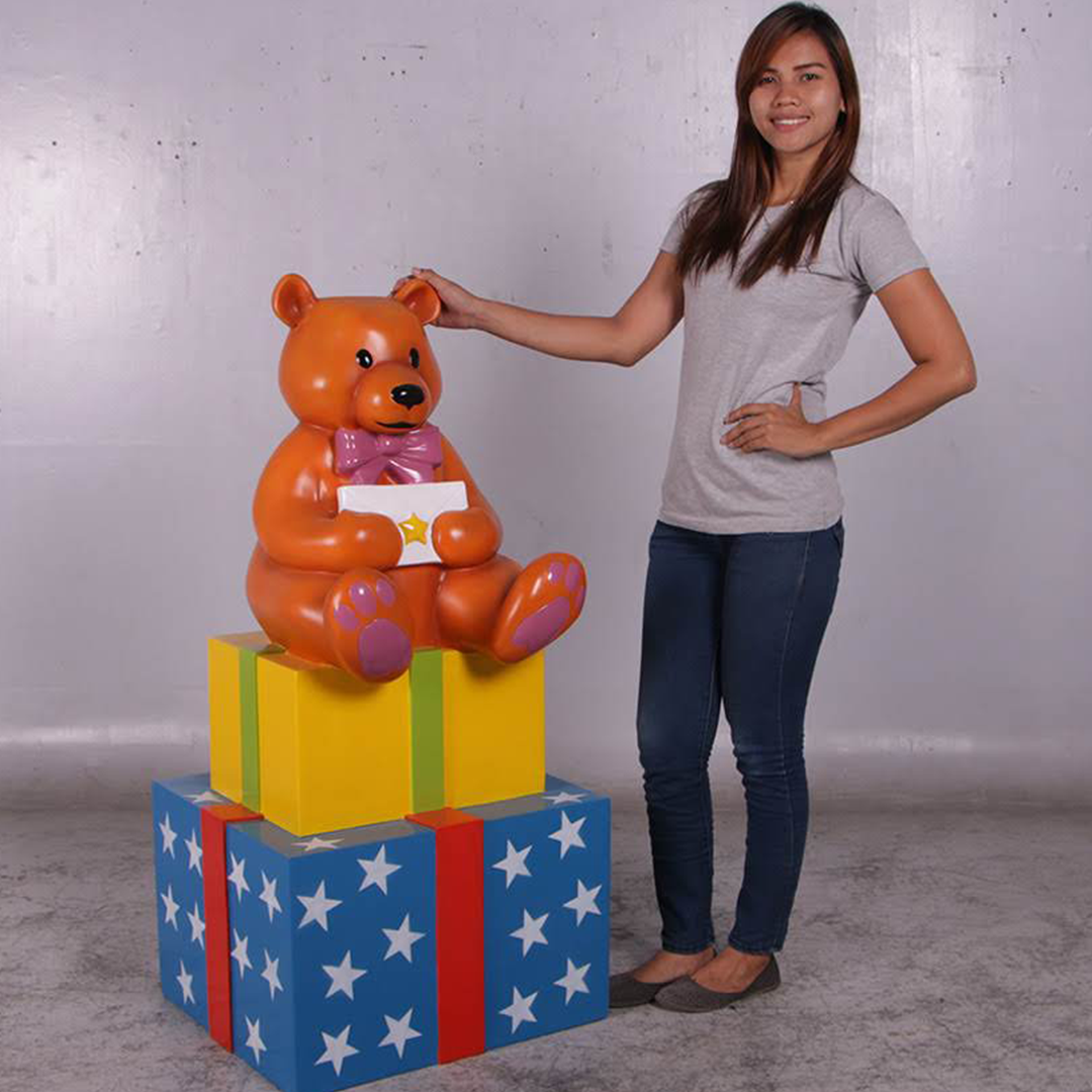 Bear Present Stack - Cute Teddy Bear on a Gift Stack | Shop Now