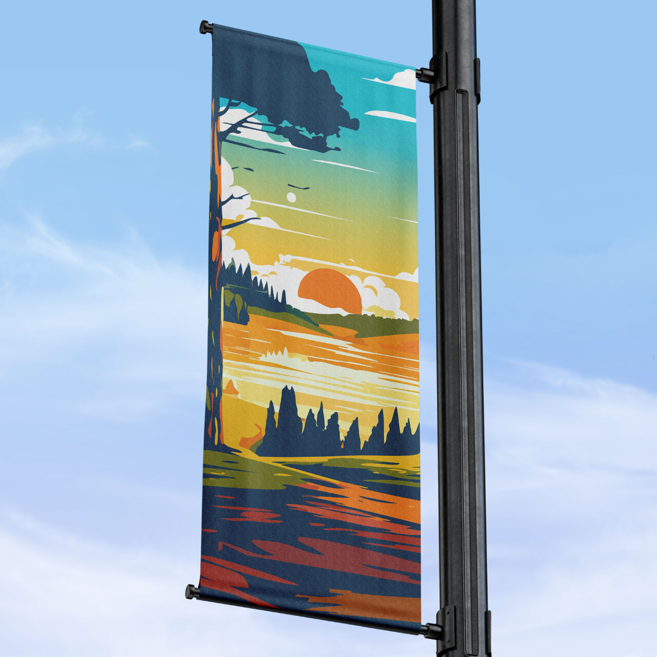 Forest Sunset Banner